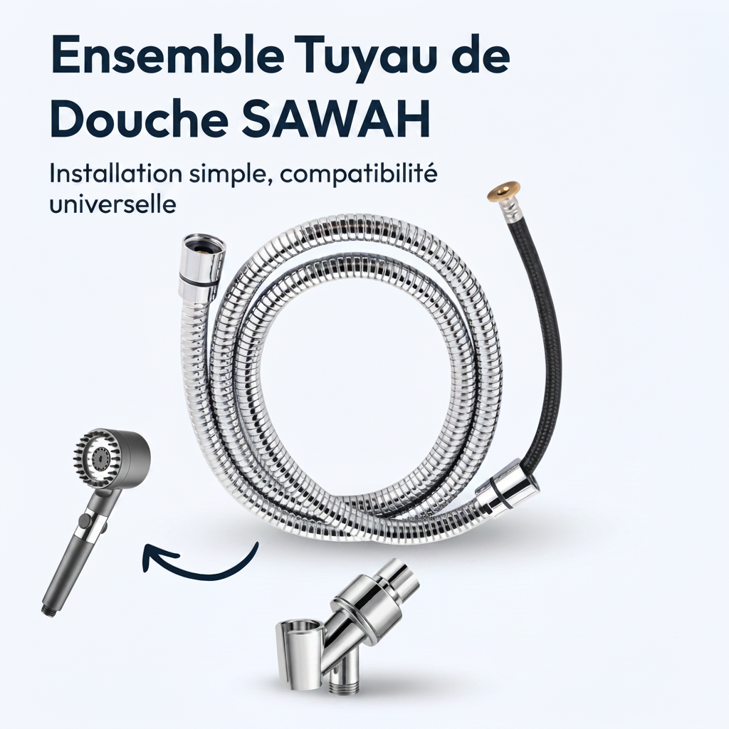 Tuyau de Douche Flexible Anti-Fuite Universel – SAWAH
